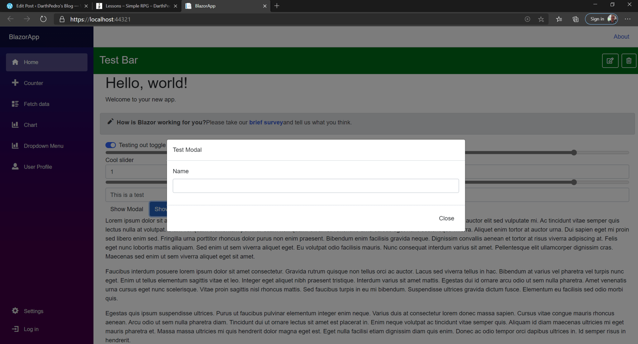 Lesson 3.10: Building Trader Modal Screen – DarthPedro's Blog