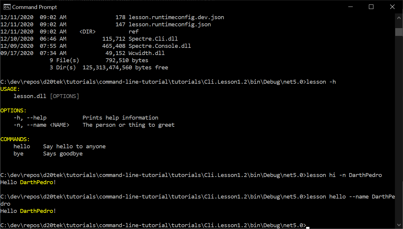 Lesson 1.2: Multiple, Default, and Hidden Commands – DarthPedro's Blog