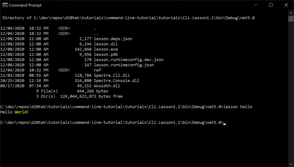 Lesson 1.1: Starting with Spectre.Console.Cli – DarthPedro's Blog
