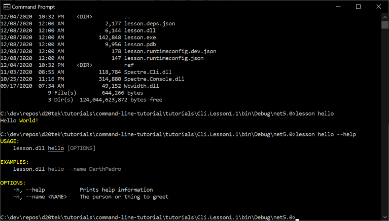 Lesson 1.1: Starting with Spectre.Console.Cli – DarthPedro's Blog