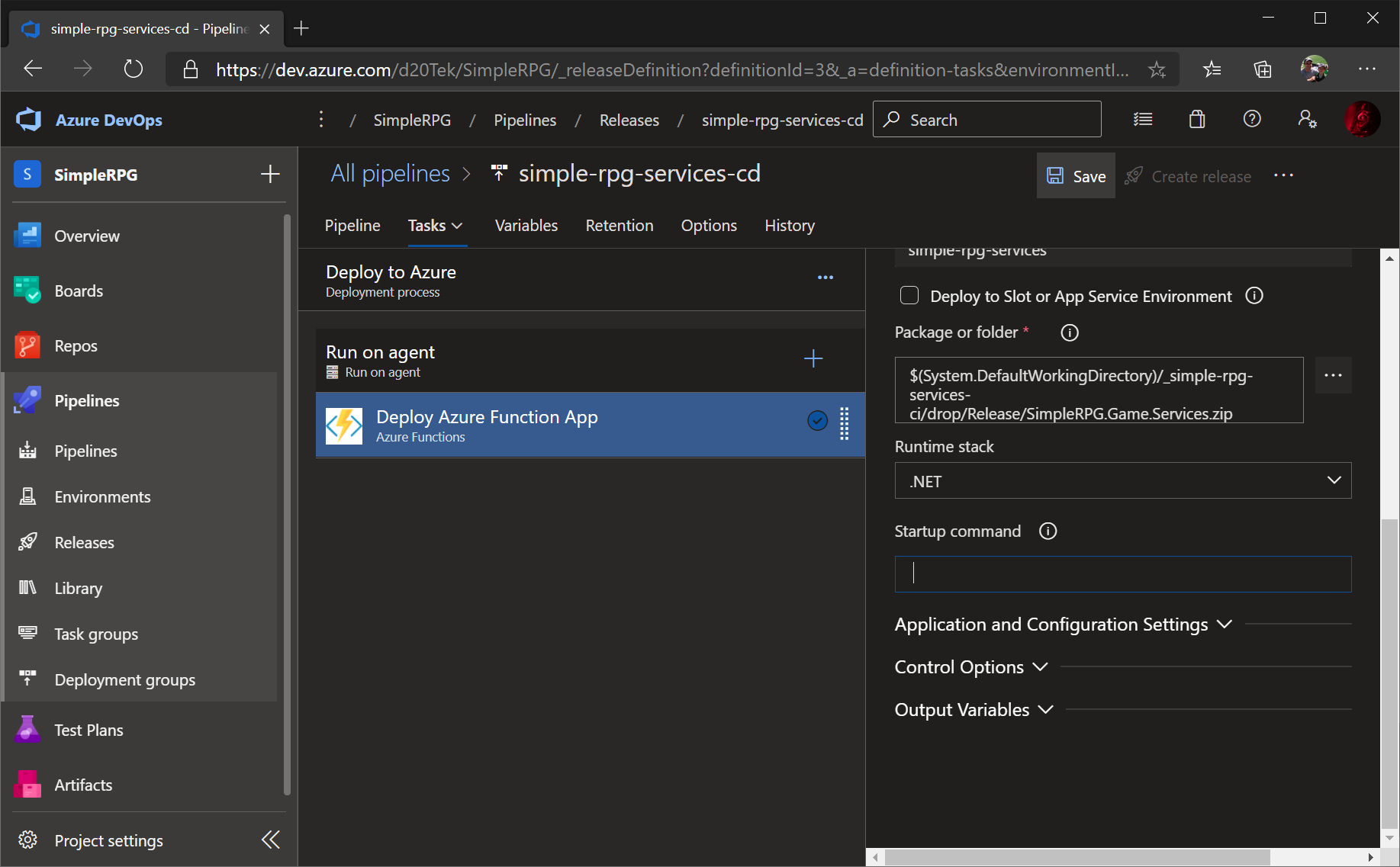 Lesson 5.12: Create CD Pipeline for Azure Functions App – DarthPedro's Blog