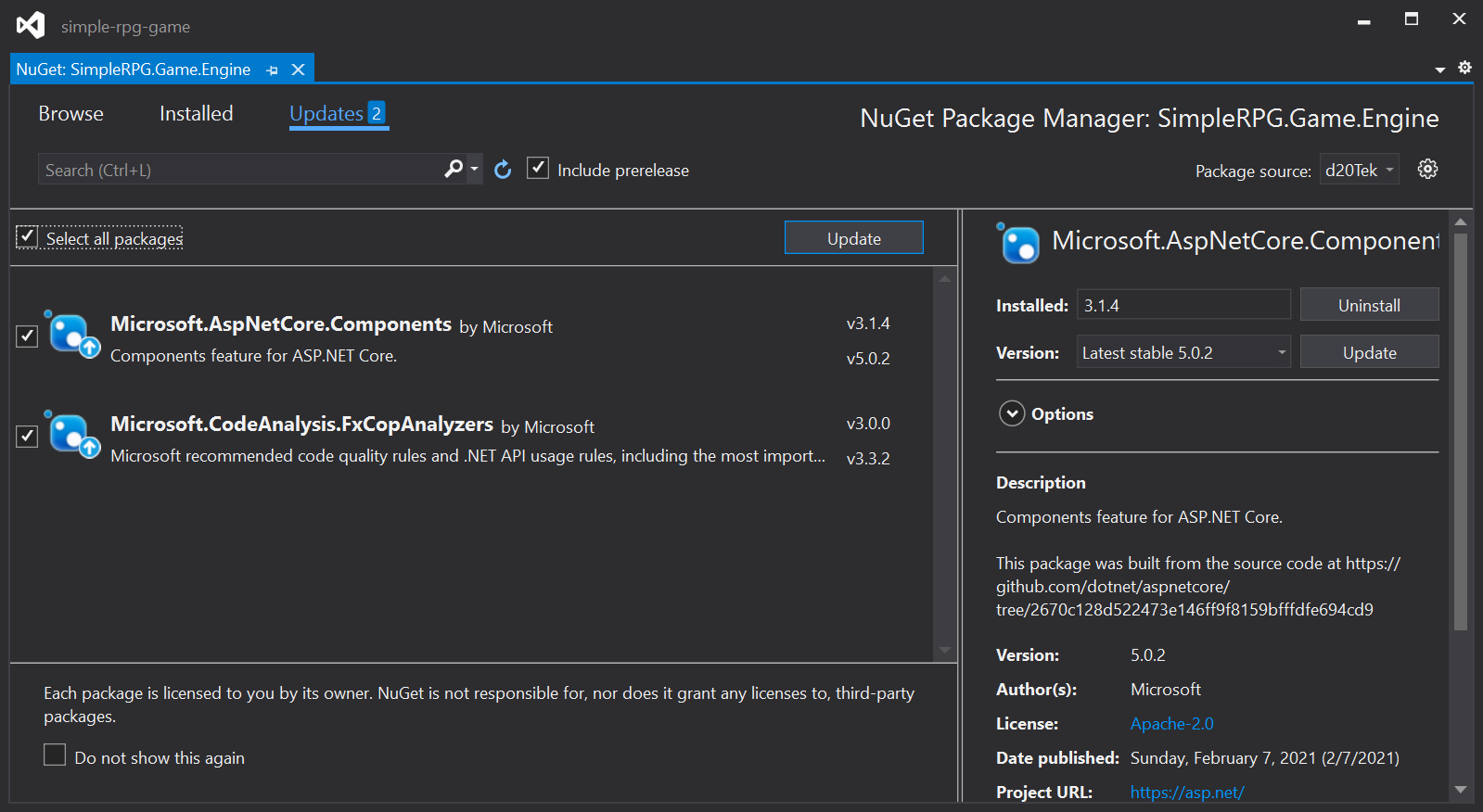 Lesson 5.17: Upgrade Blazor Project and Dependencies to .NET 5 ...