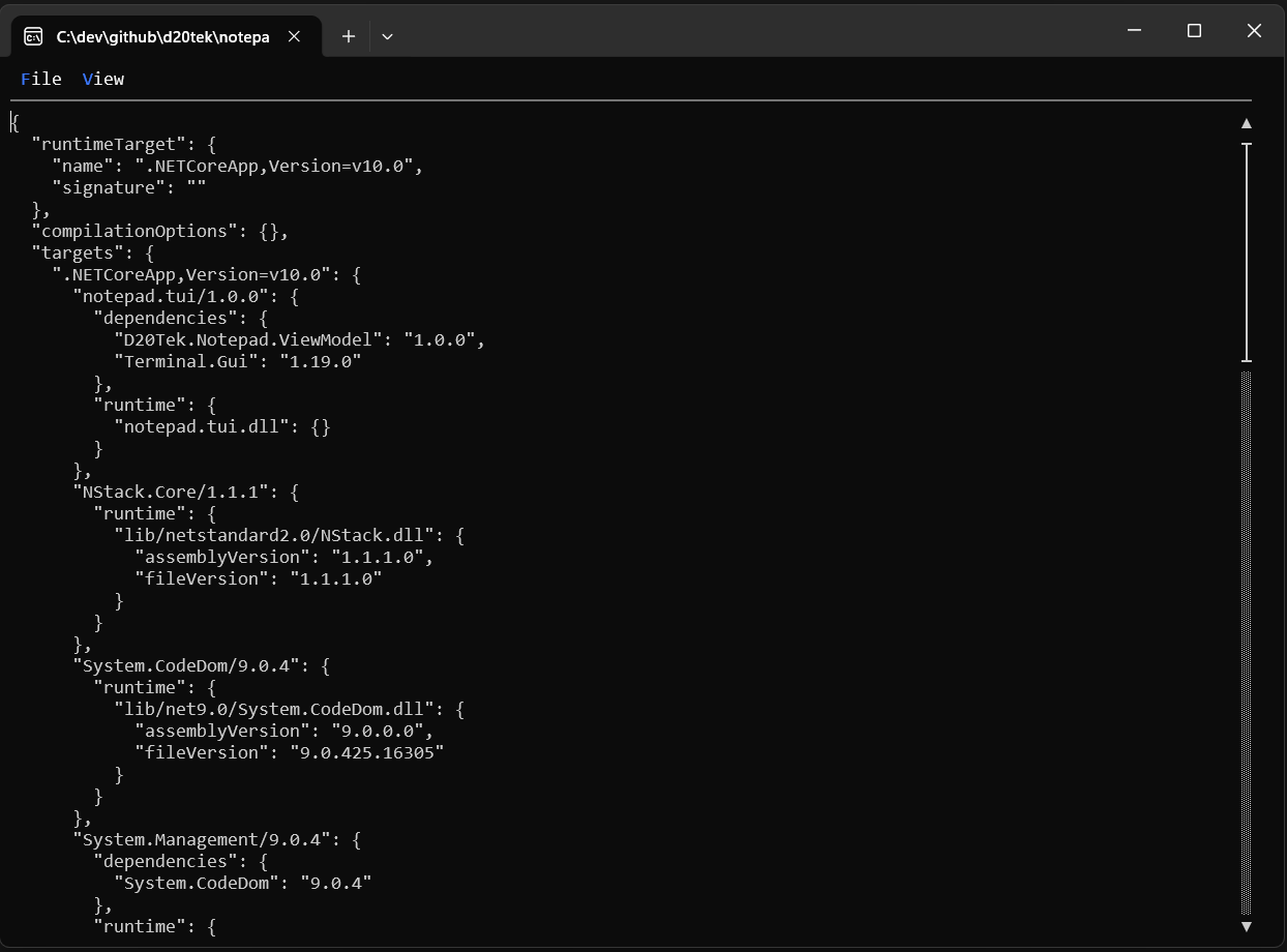 Announcing Notepad.Net TUI: A Modern Terminal Text Viewer – DarthPedro ...